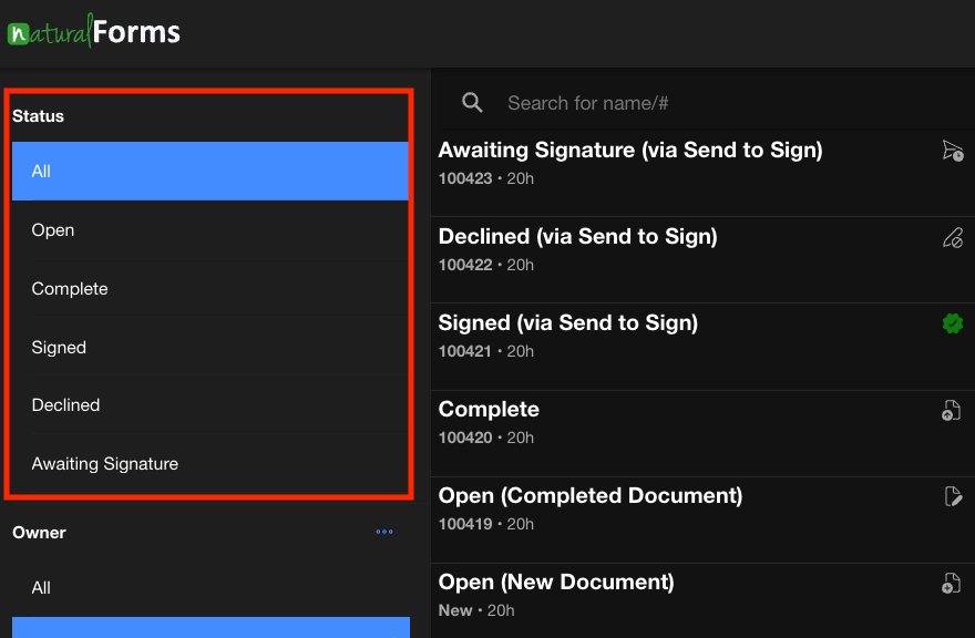 Document Flows & Statuses (4.0 Version) – naturalForms Support